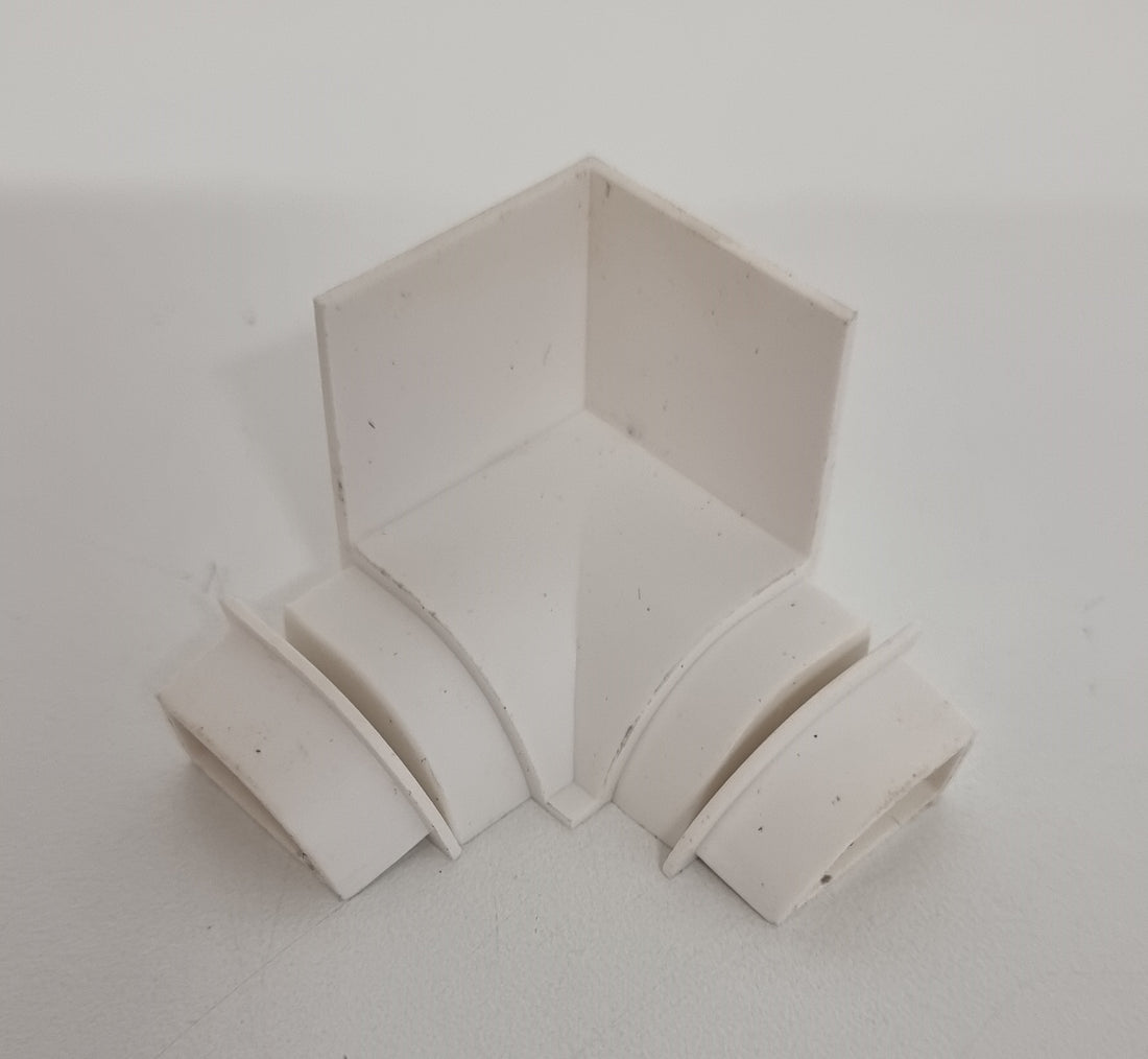 Altro White shower trim cap corner – Altrodirect